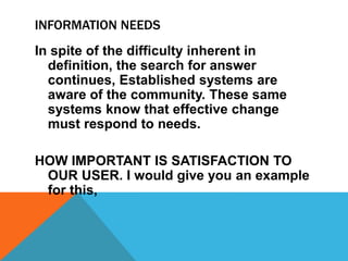Information needs | PPTX