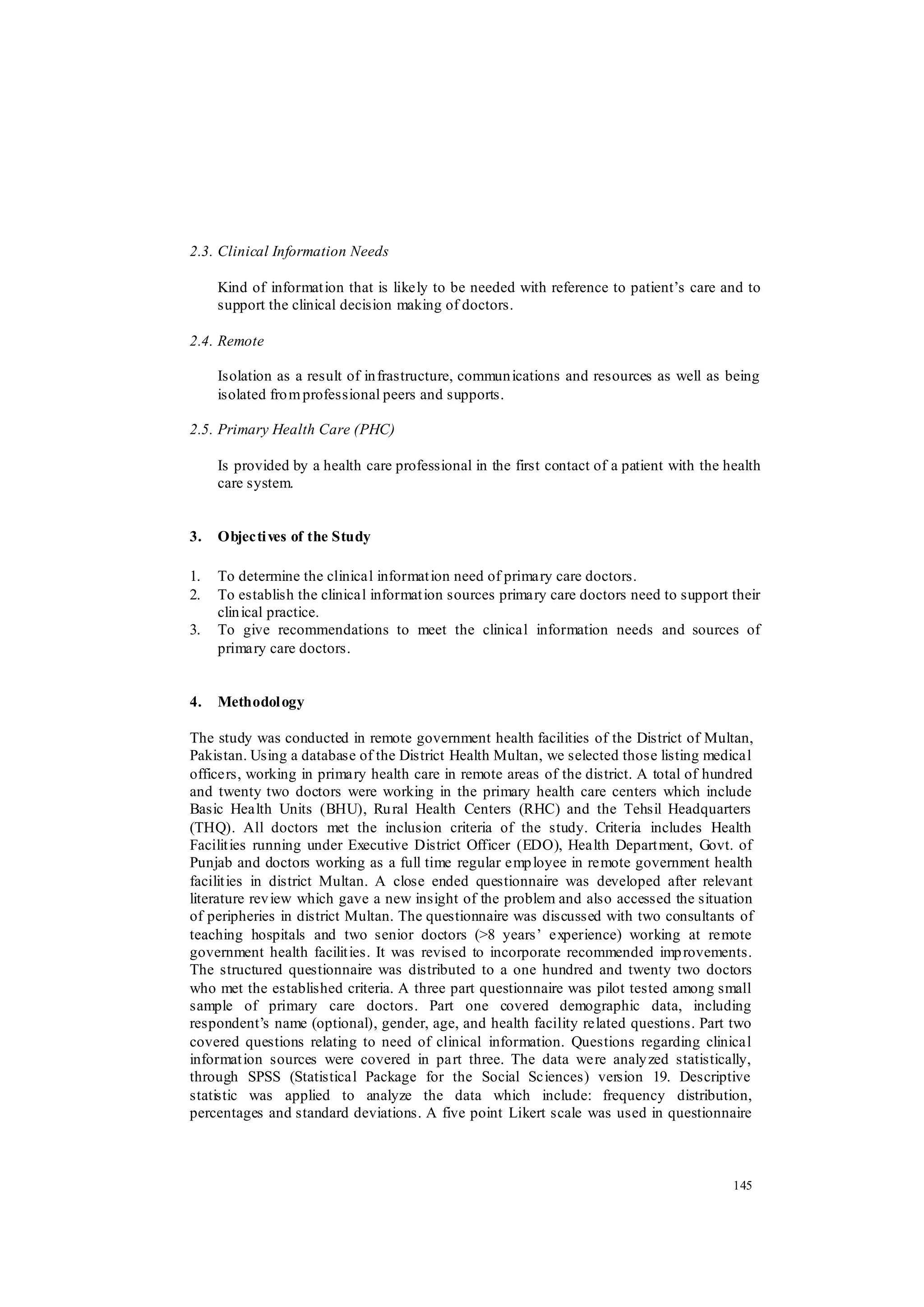 Information Needs and Sources of Doctors | PDF