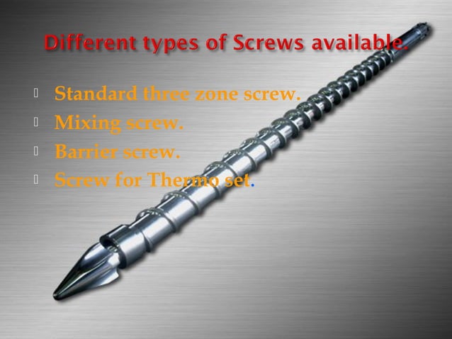 Information of injection molding screw | PPT