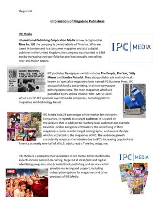 Information of magazine publishers | PDF | Media Industry | Industries