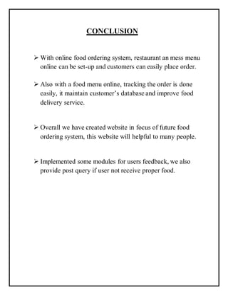 Information of online food system | DOCX