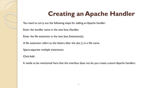 Information on Apache Handlers | PPT
