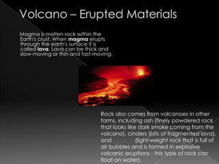 Information on volcano for school | PPTX | Geology | Science