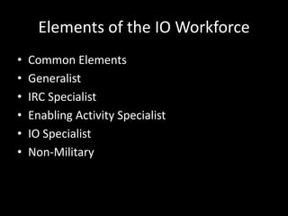 Training the Information Operations Workforce | PDF
