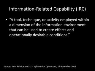 Training the Information Operations Workforce | PDF