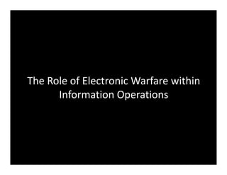Information Operations: What It Is and Why It Matters | PDF
