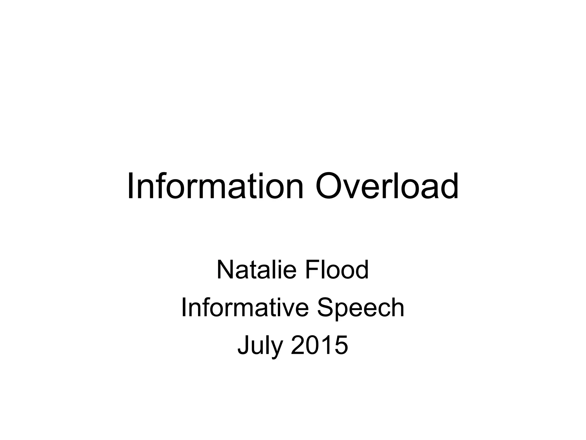 Information overload | PPT