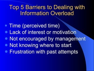 Handling Information Overload | PPT