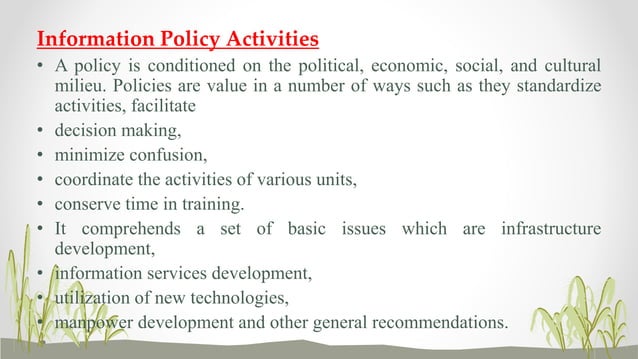 Information policy sunil sir | PPT