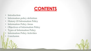 Information policy sunil sir | PPTX