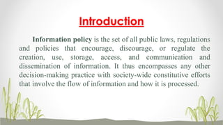Information policy sunil sir | PPTX