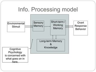 Cognitive Psychology and Information processing in Computers | PPTX