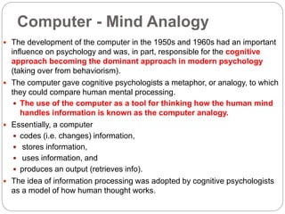 Cognitive Psychology and Information processing in Computers | PPTX