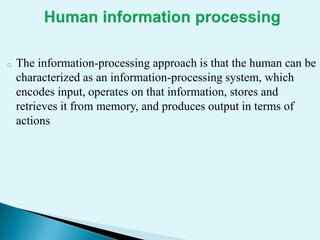 Information Processing Approach in learning | PDF