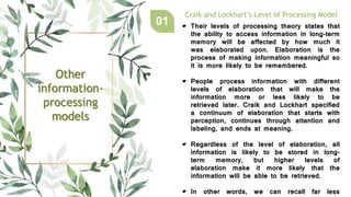 Information Processing and Cognitive Theories of Learning | PPTX