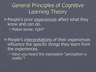 Information processing & cognitive theories of learning | PPT