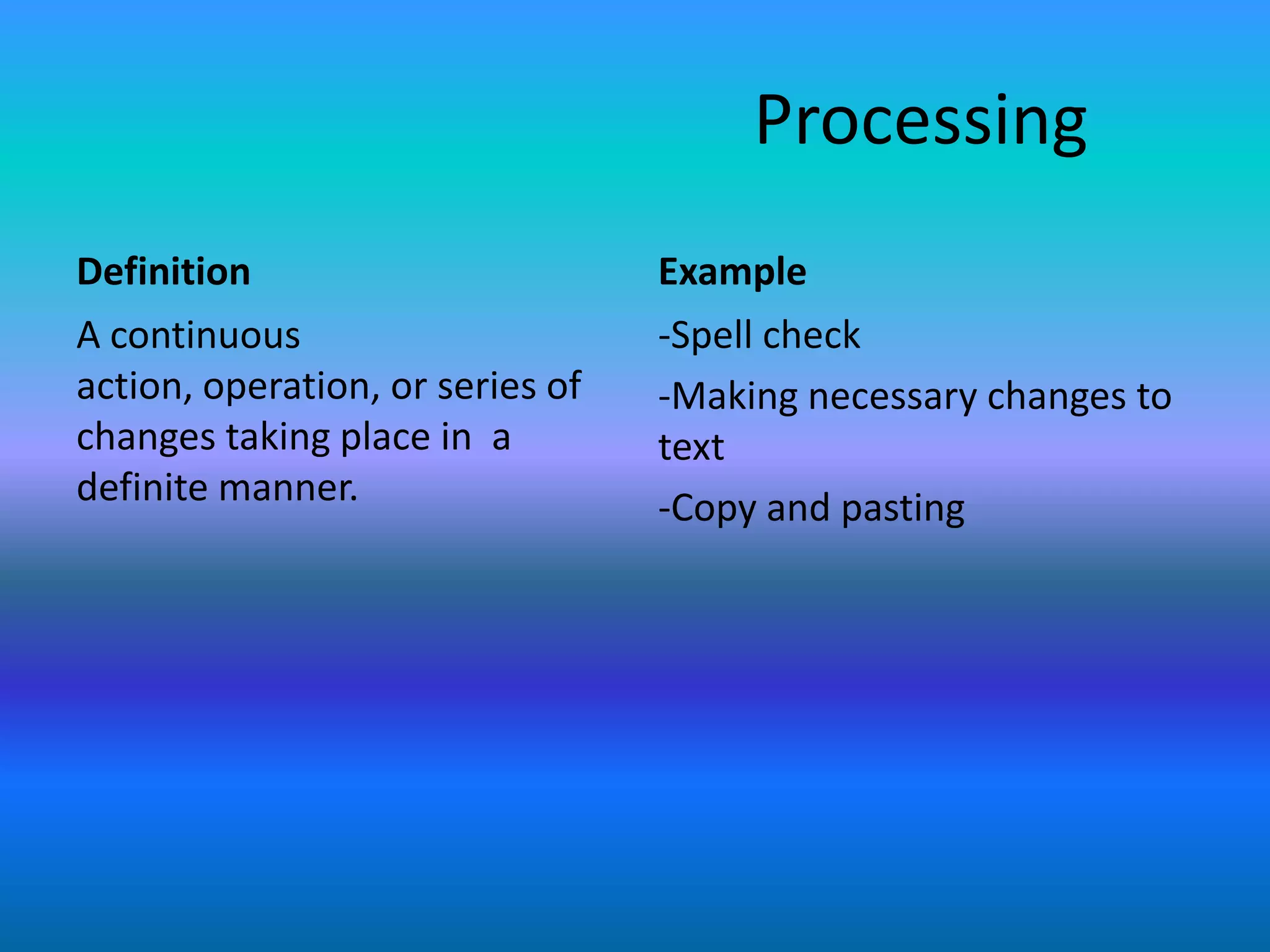 Information processing cycle | PPTX