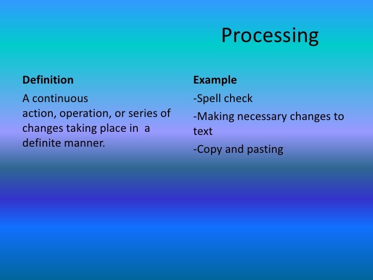 Information Processing Cycle