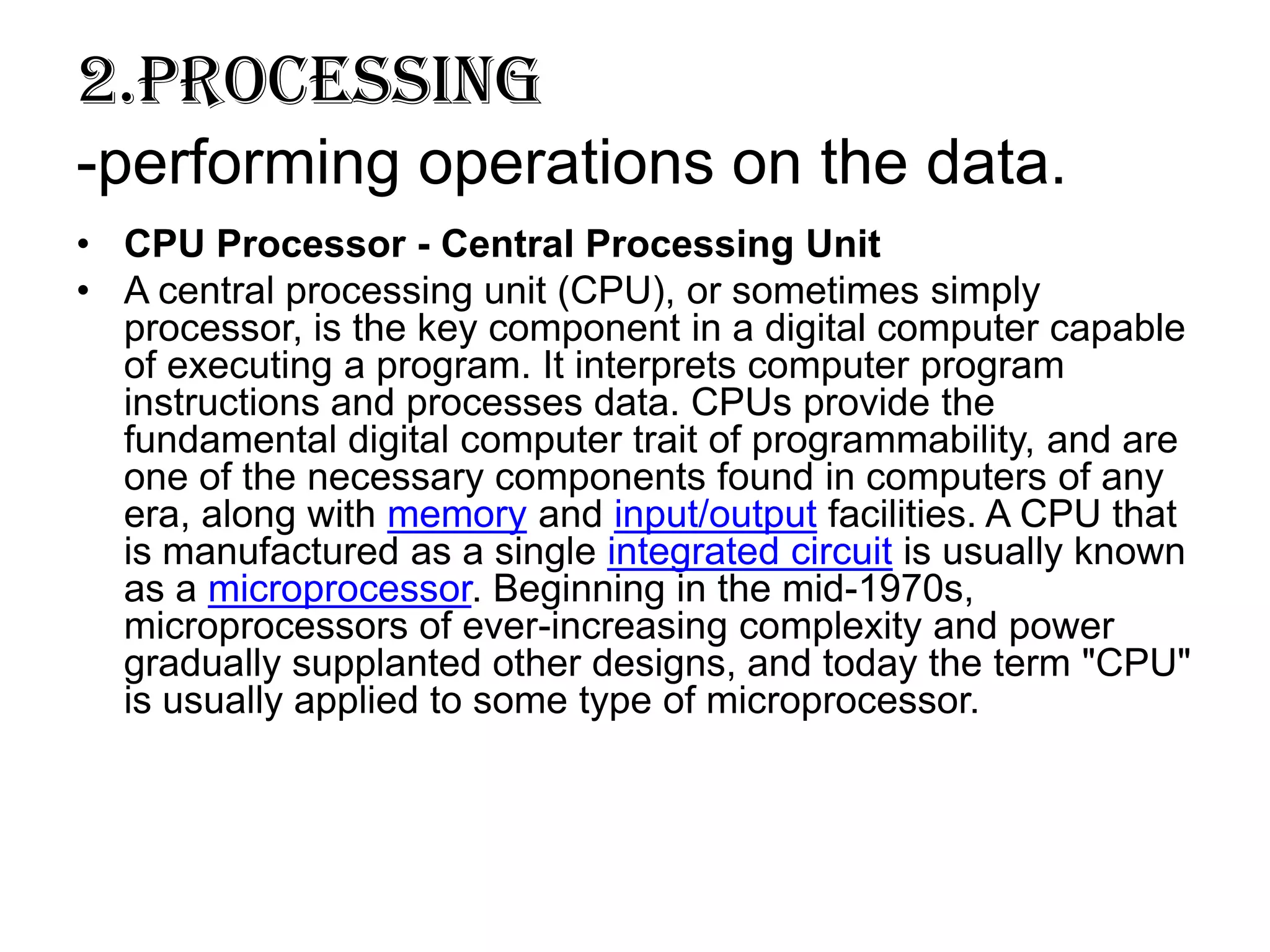 Information Processing Cycle Pptx