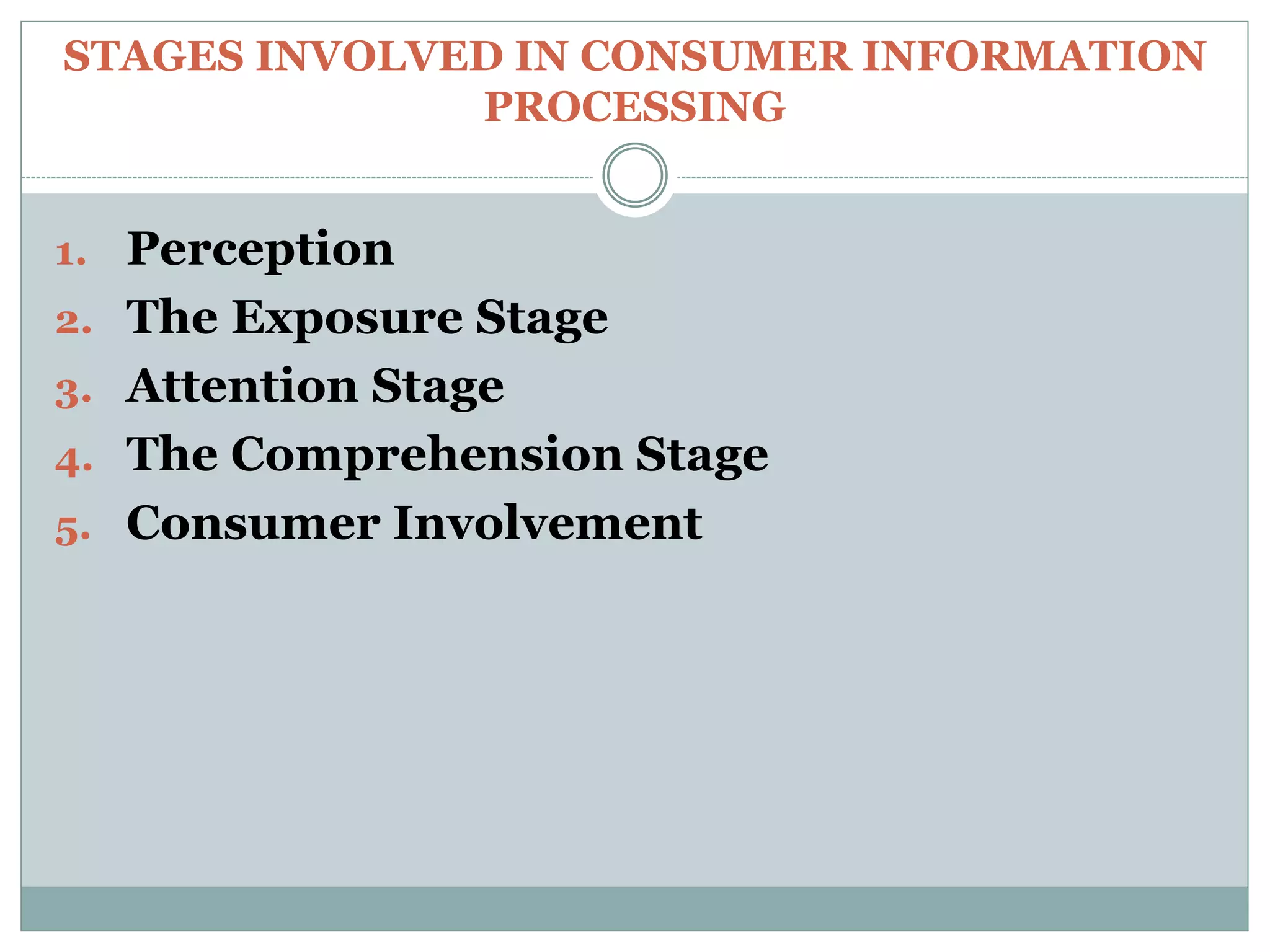 Information processing in consumer behaviour | PPTX