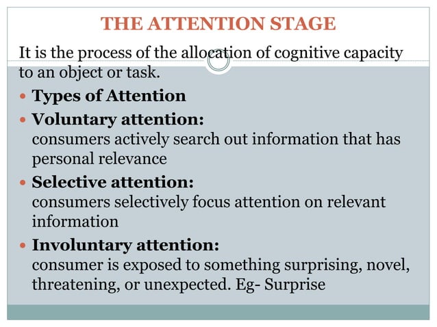 Information Processing In Consumer Behaviour Pptx Science