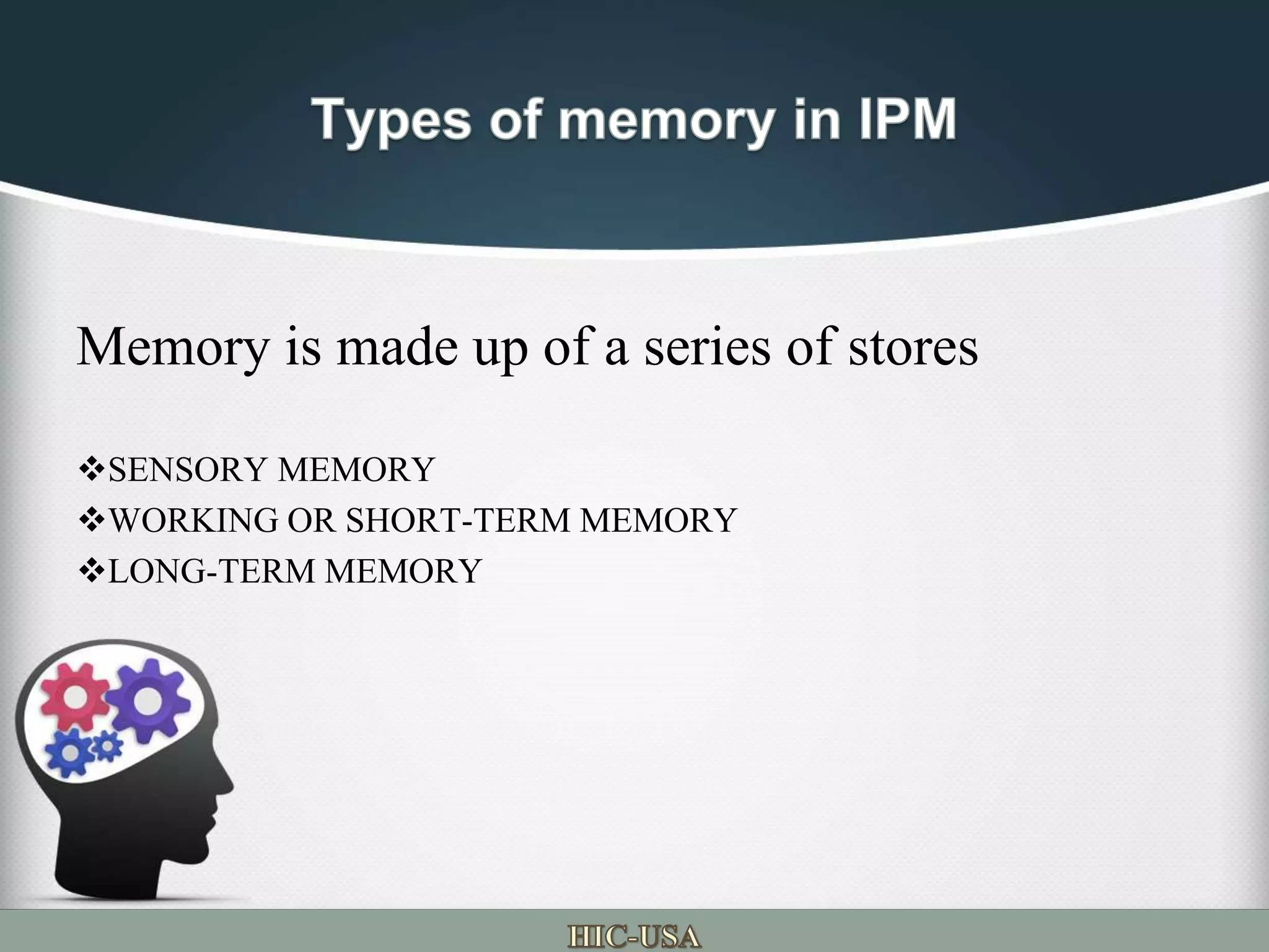 Information processing model or memory model | PPTX