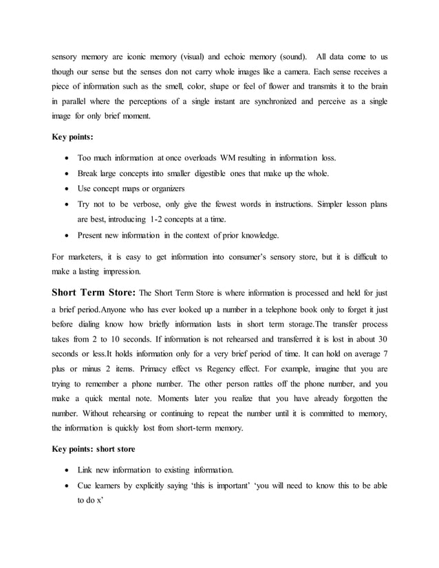 Information processing theory | DOCX | Data Storage and Warehousing | Computing