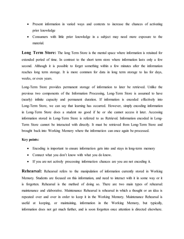 Information Processing Theory Docx Data Storage And Warehousing Computing