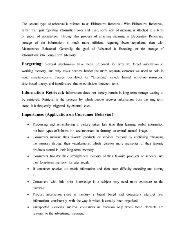 Information processing theory | DOCX | Data Storage and Warehousing | Computing