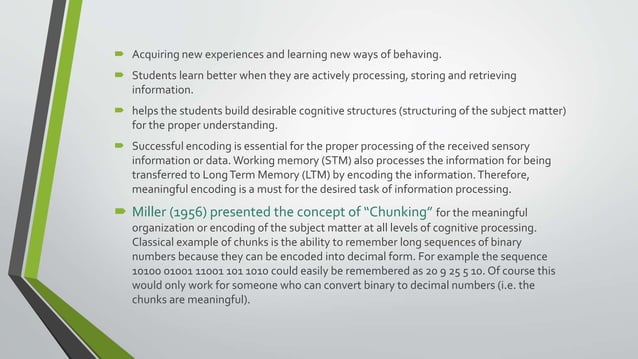 Information processing theory. PPT2.pptx | Data Storage and Warehousing | Computing