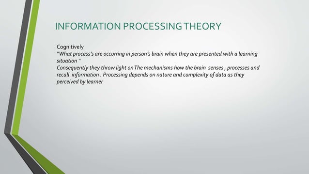 Information processing theory. PPT2.pptx | Data Storage and Warehousing | Computing
