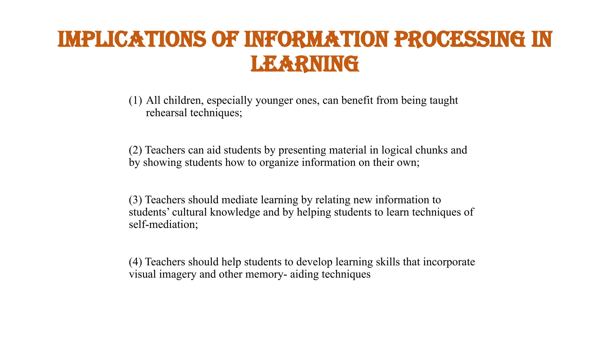 LEARNING THEORIES-INFORMATION PROCESSING THEORY | PPTX