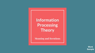 Information processing theory (Work sample) | PPTX