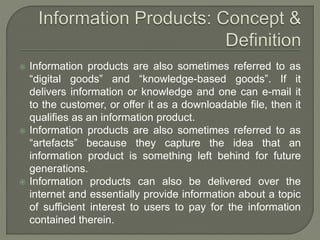 Information products by aman kr kushwaha | PPTX