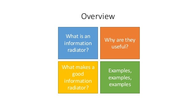 Information radiators