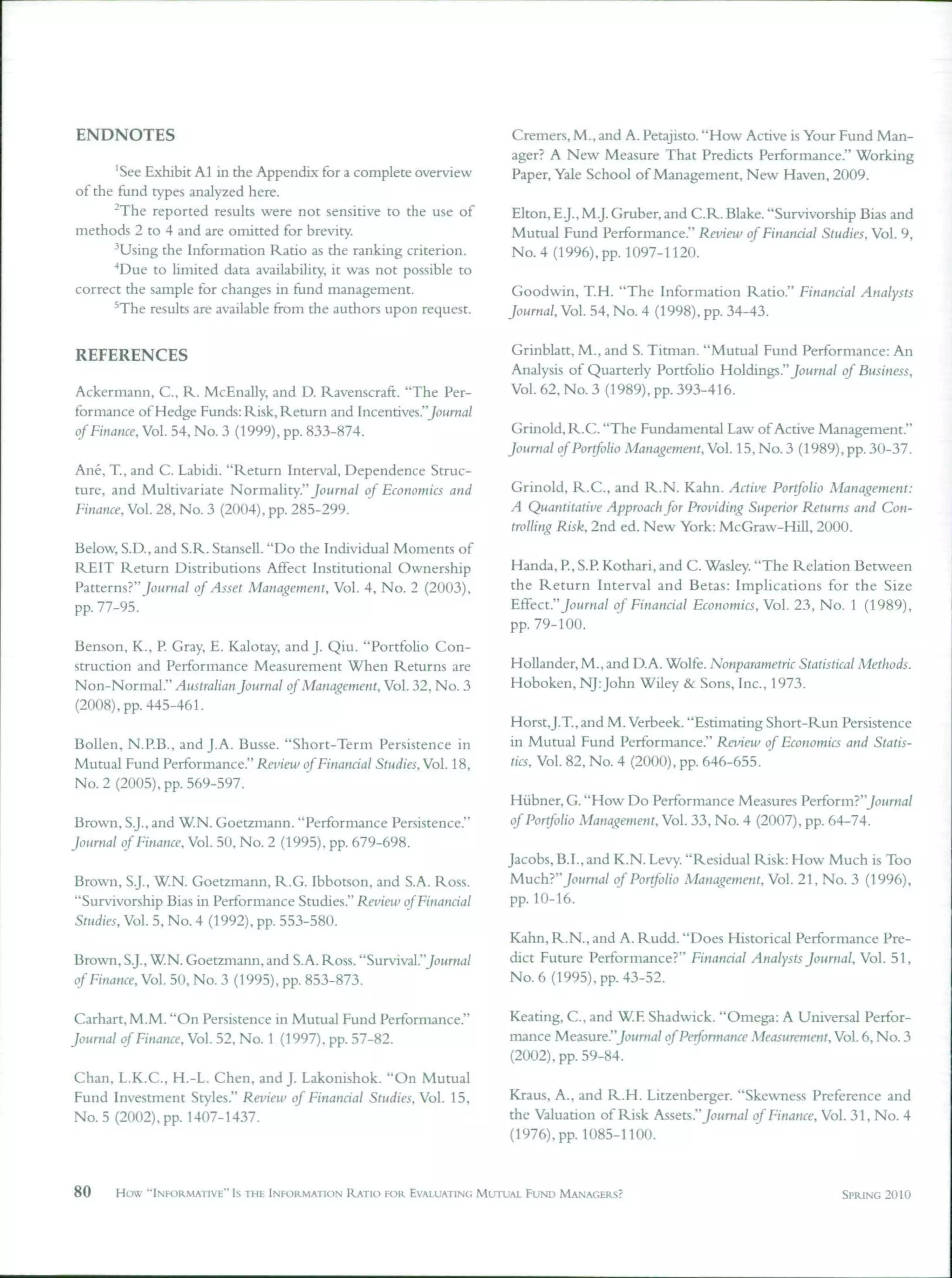 Information ratio mgrevaluation_bossert | PDF