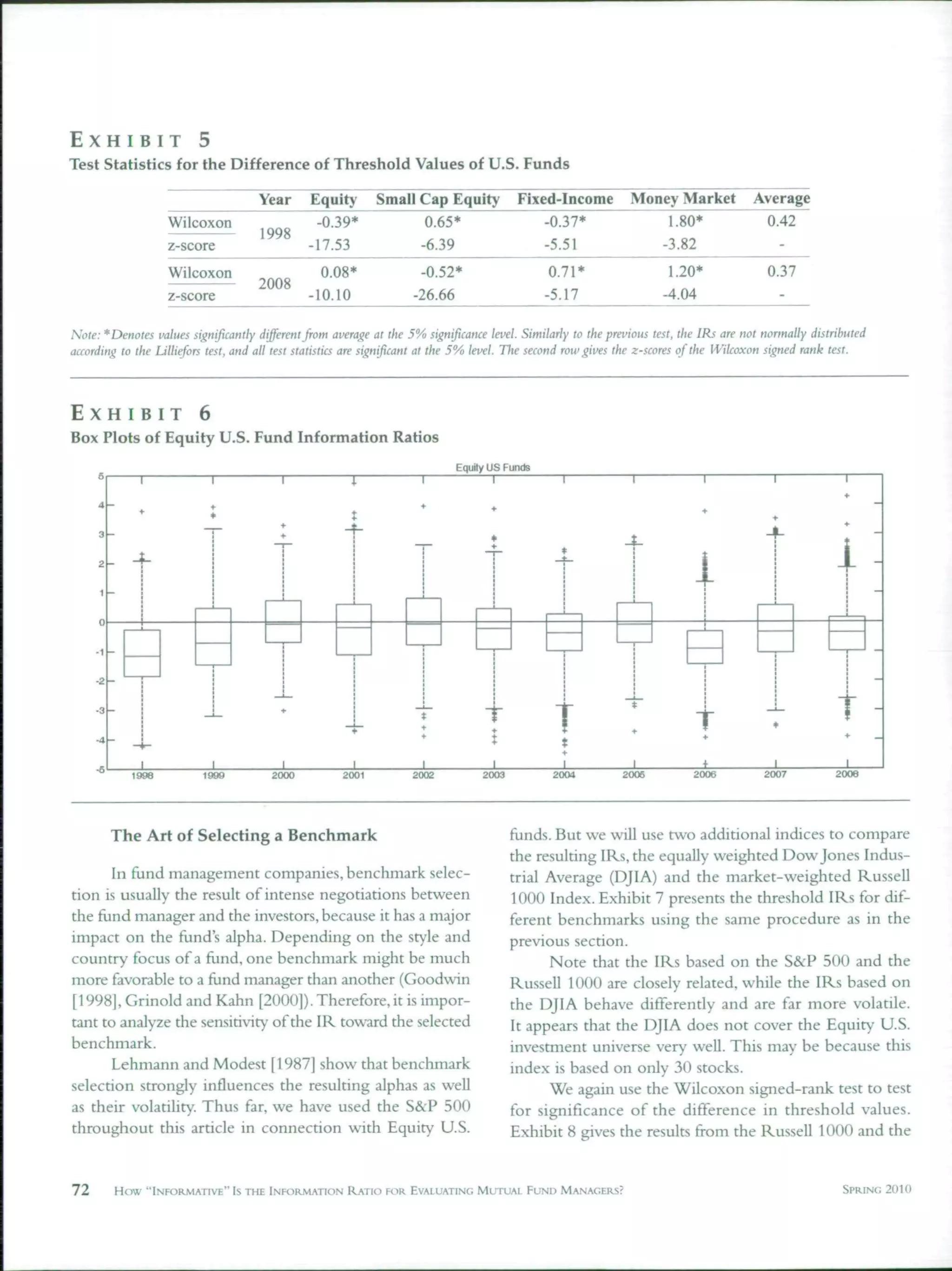 Information ratio mgrevaluation_bossert | PDF