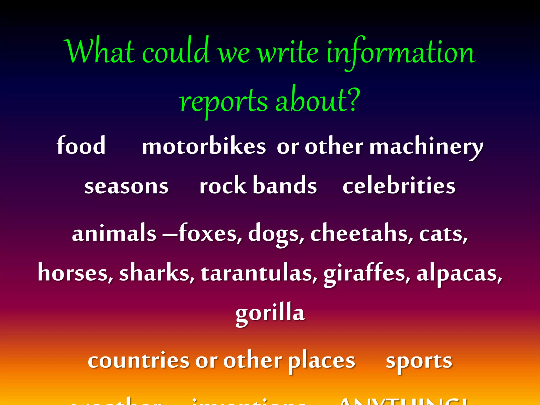 Information report | PPT