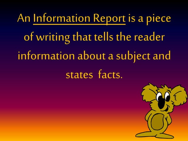 Information report | PPT