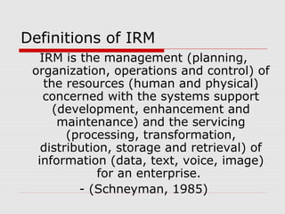 Information resource management | PPT