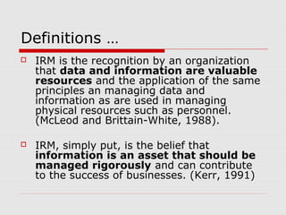 Information resource management | PPT