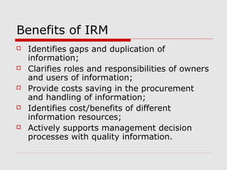 Information resource management | PPT