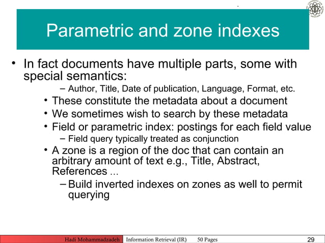 Information retreival, By Hadi Mohammadzadeh | PPT | Free Download