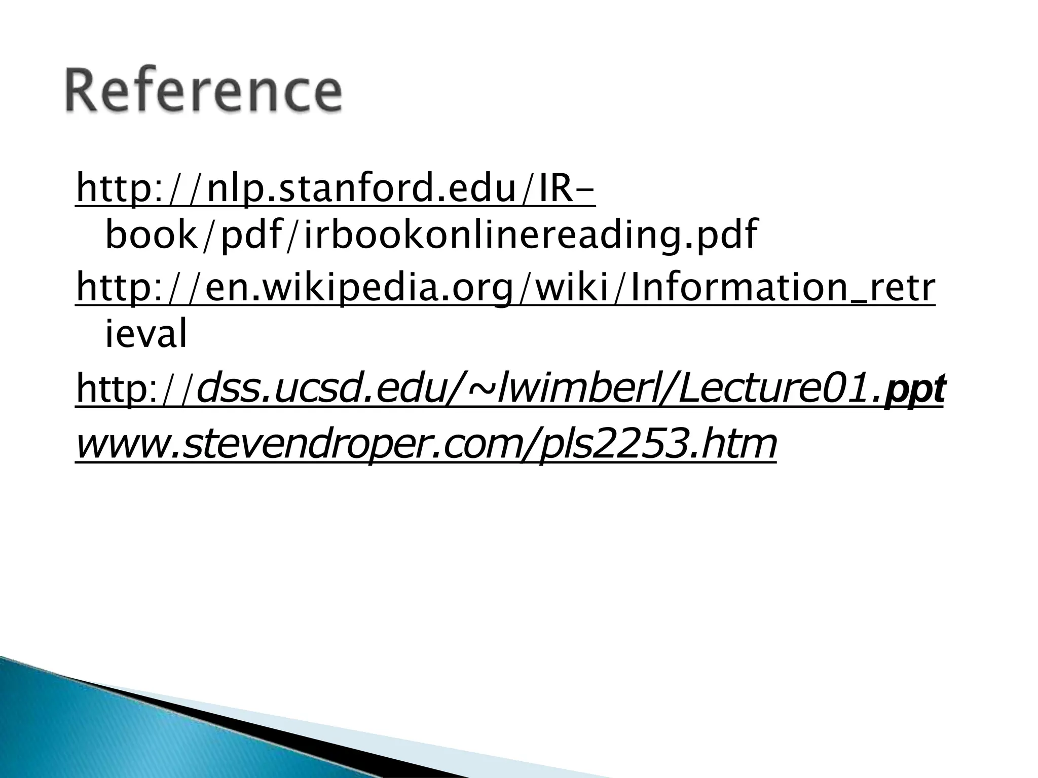 information retrieval in artificial intelligence | PPTX