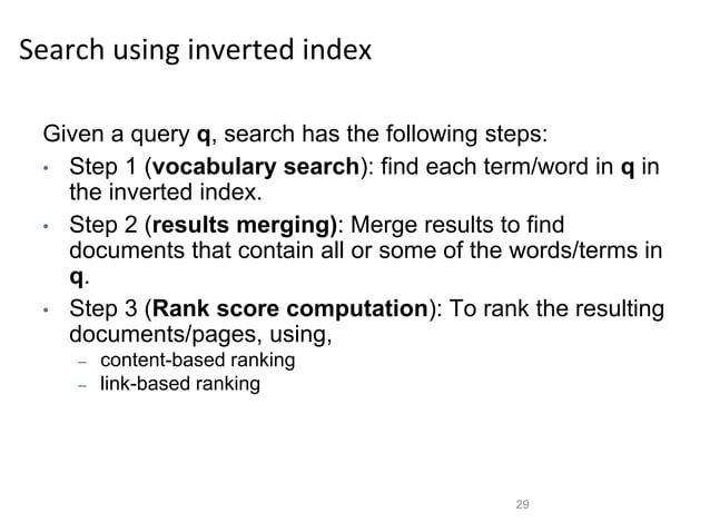 Information Retrieval and Map-Reduce Implementations | PPT