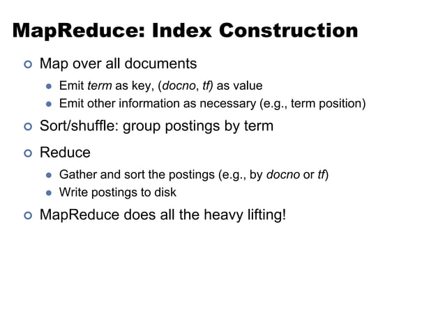 Information Retrieval and Map-Reduce Implementations | PPT