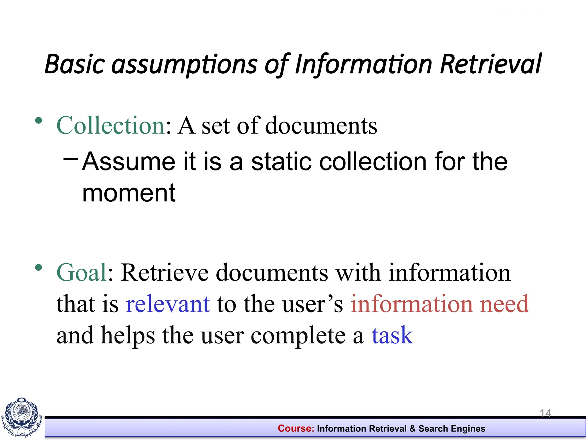 Information Retrieval -Lecture 1.pptx intro | PPTX