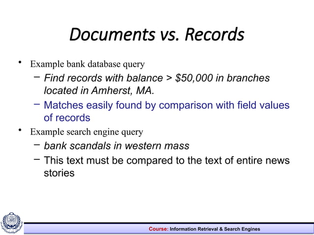 Information Retrieval -Lecture 1.pptx intro | PPTX