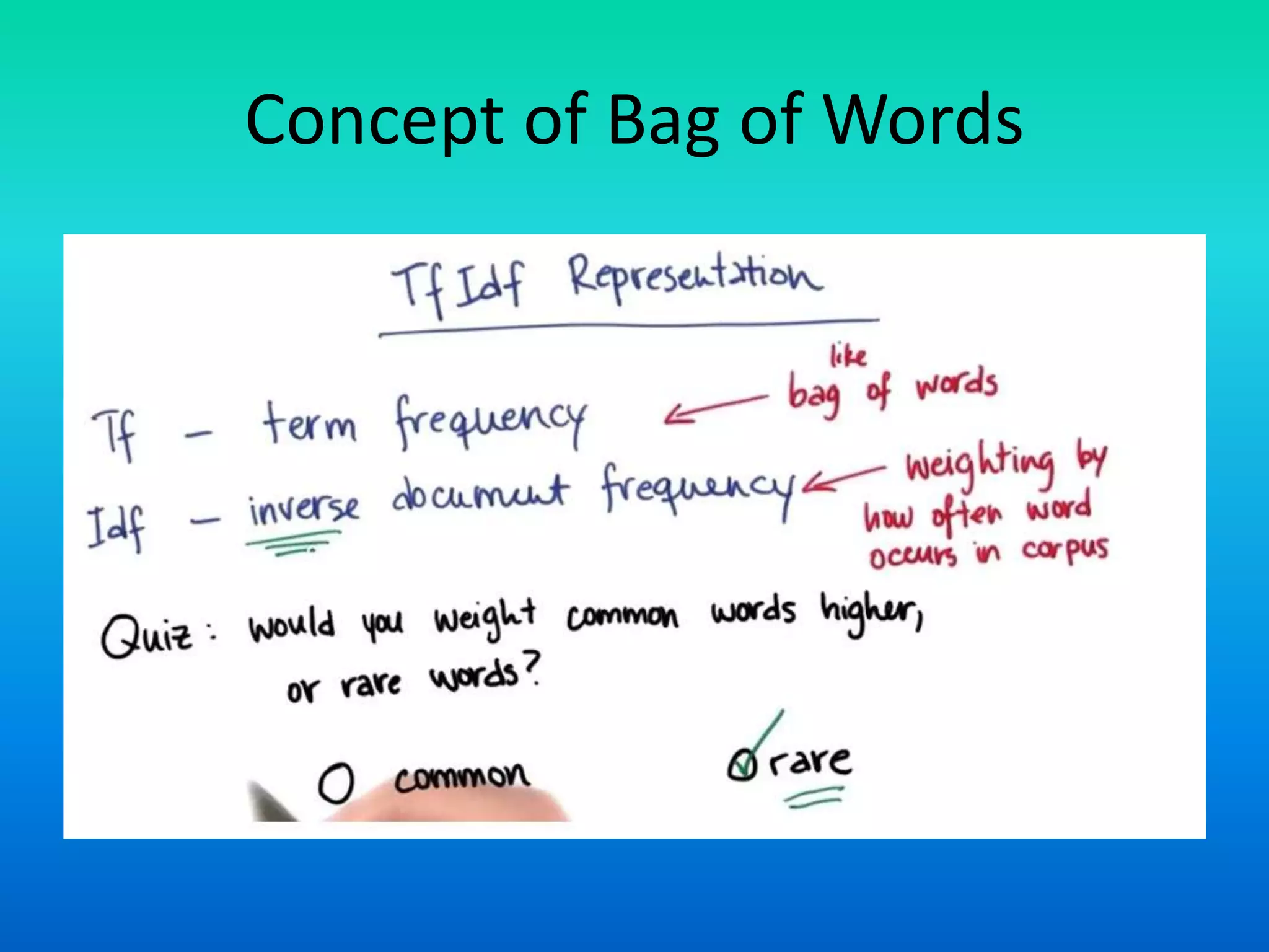 Information retrieval 10 tf idf and bag of words | PPTX
