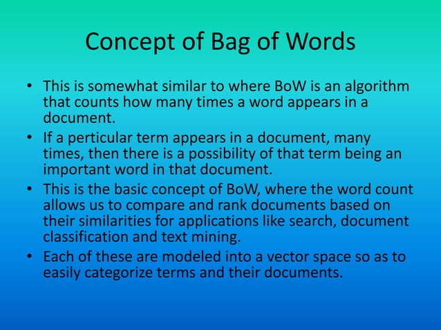 Information Retrieval 10 Tf Idf And Bag Of Words Pptx Search Internet